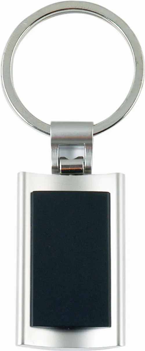 Key Ring Metal With Black Inlay - VMA Promotional Products